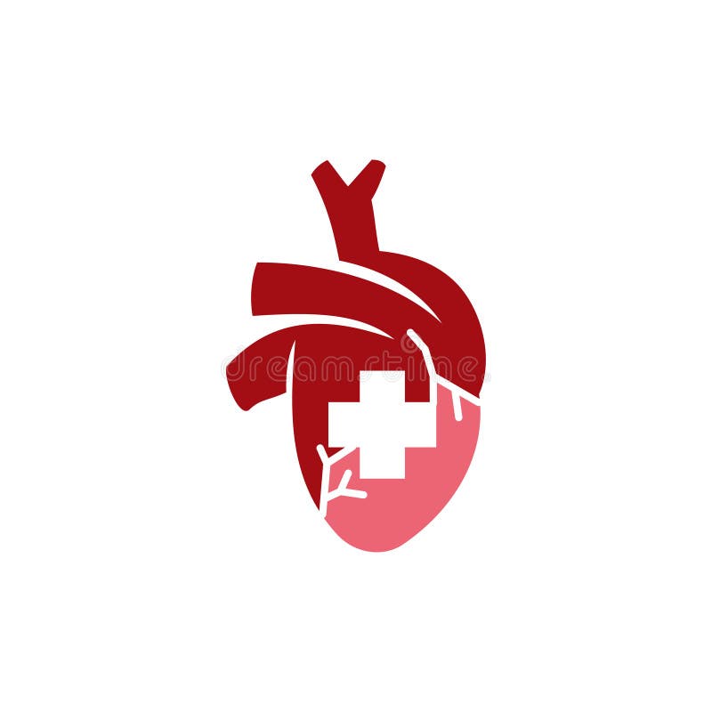 Heart Attack Risk Vector Logo Icon Design Illustration Stock Vector ...