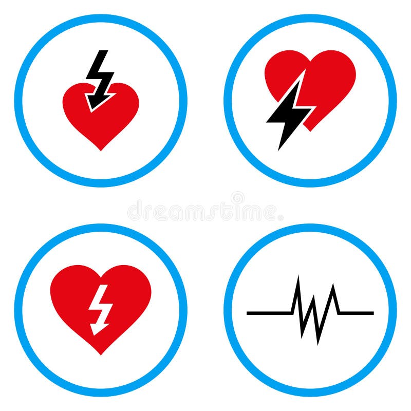 Heart attack icons stock vector. Illustration of icons - 40627221
