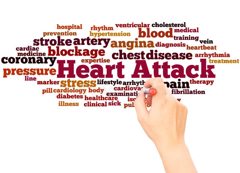 Heart Disease Word Cloud Hand Writing Concept Stock Illustration ...