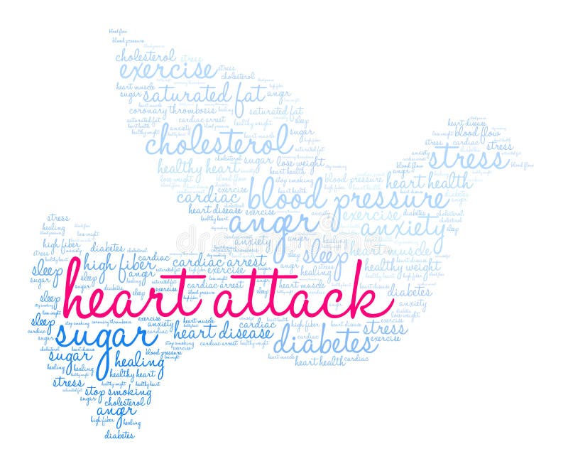 Heart Attack Word Cloud stock vector. Illustration of anxiety - 99380867