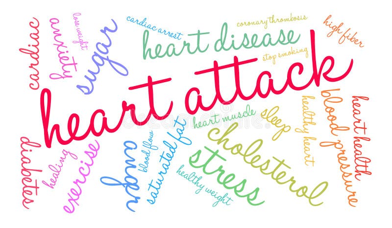 Heart Attack Word Cloud stock vector. Illustration of high - 99380684