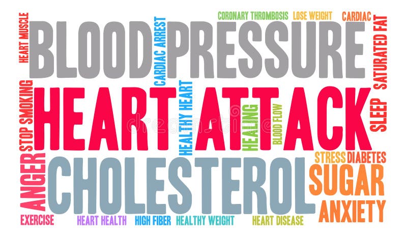 Heart Attack Word Cloud stock illustration. Illustration of attack ...