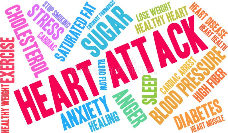 Heart Attack Word Cloud stock vector. Illustration of high - 99380684