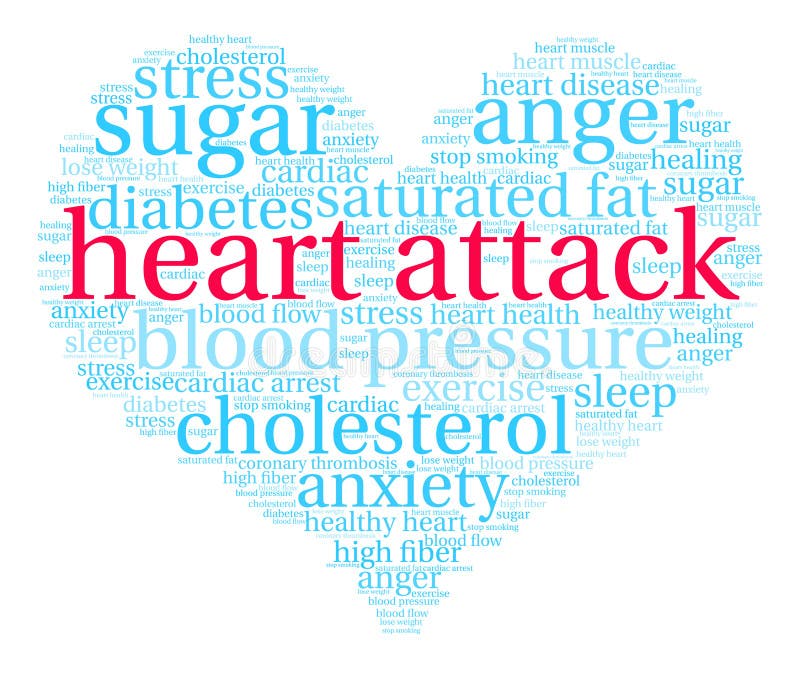 Heart Attack Word Cloud stock illustration. Illustration of sugar ...