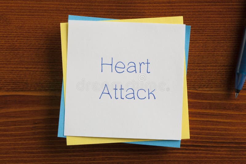 Heart Attack Written on a Note Stock Photo - Image of coronary ...