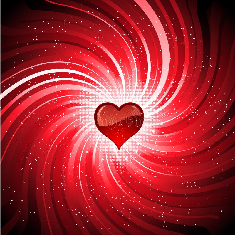 Heart on starburst stock vector. Illustration of starry - 7619152