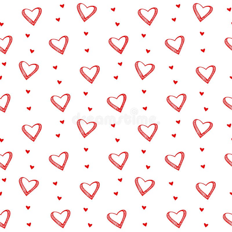 Seamless Heart Pattern and Background Vector Illustration Stock Vector ...