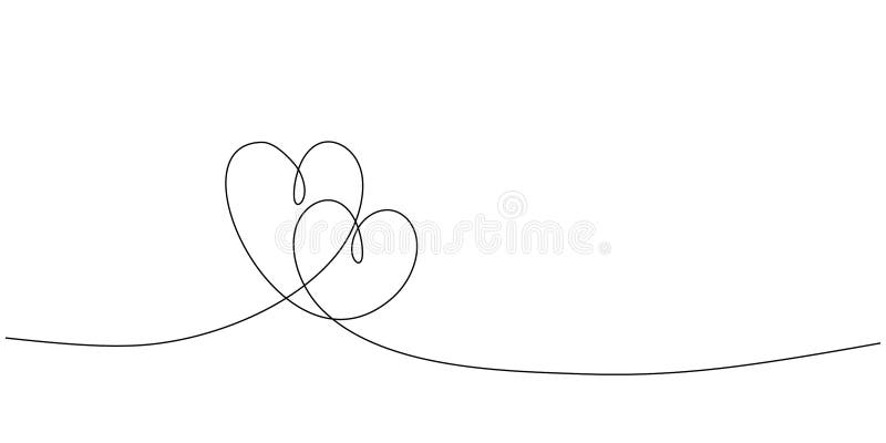 Vector One Line Drawing of Heart Stroke Image. Love Sketch Symbol Stock ... Vector One Line Drawing of Heart Stroke Image. Love Sketch Symbol Stock ...