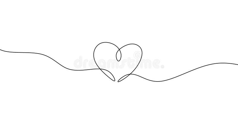 Vector One Line Drawing of Heart Stroke Image. Love Sketch Symbol Stock ... Vector One Line Drawing of Heart Stroke Image. Love Sketch Symbol Stock ...