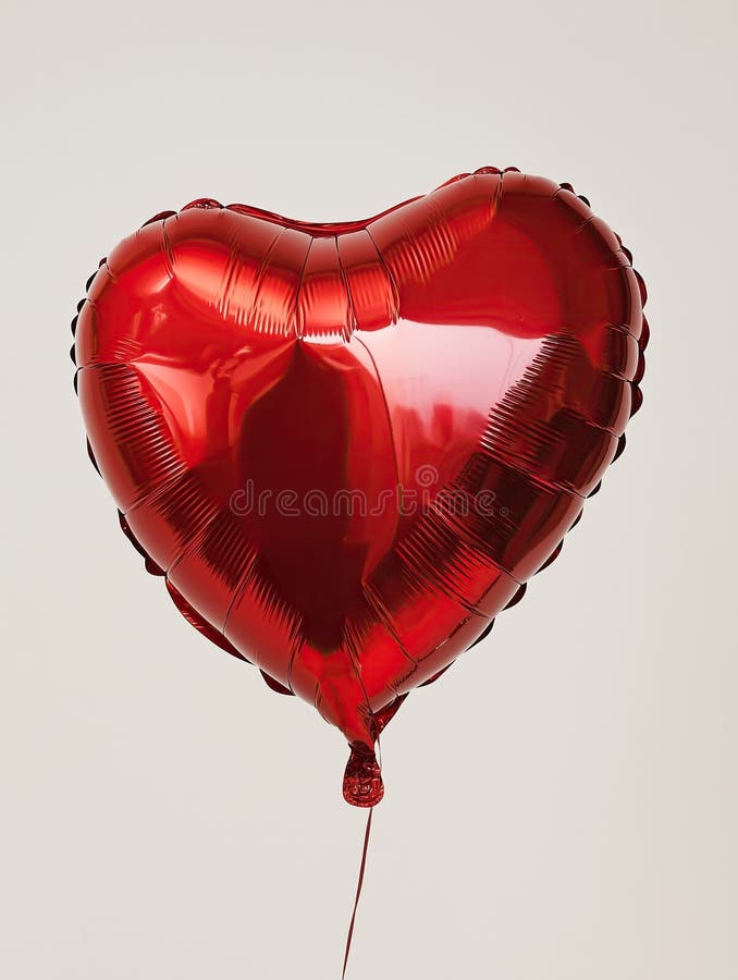 Heart Balloon on Clean Background, Simple Art. Generative AI Stock ...
