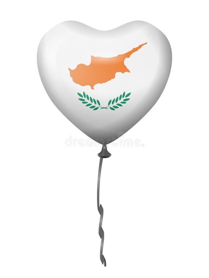 Cyprus heart flag stock illustration. Illustration of white - 275781594