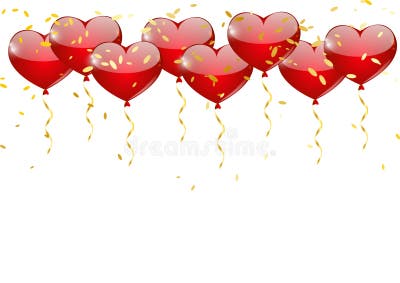 Heart balloons stock vector. Illustration of celebrate - 37007702
