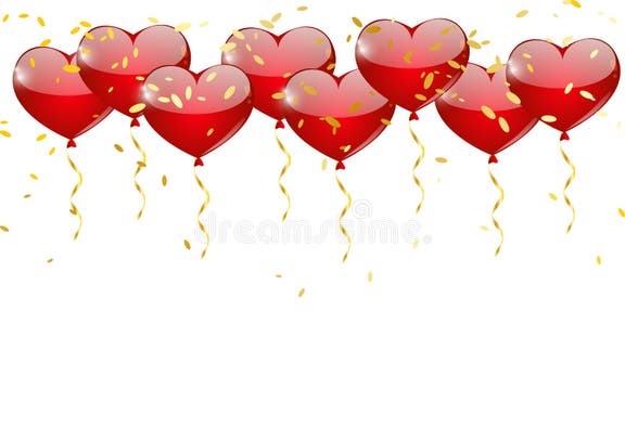 Heart balloons stock vector. Illustration of celebrate - 37007702