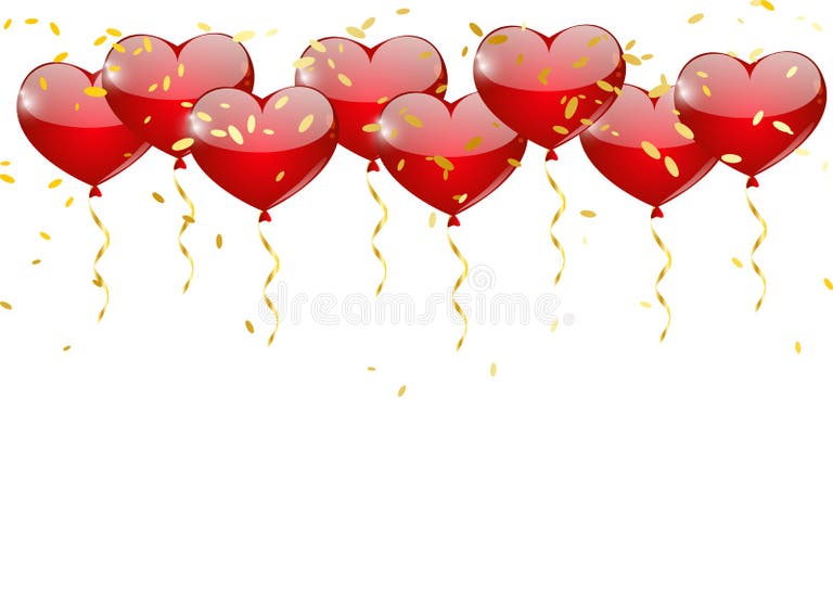 Heart balloons stock vector. Illustration of celebrate - 37007702