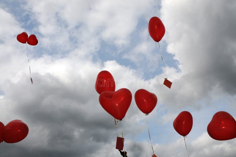 Heart balloons stock photo. Image of romance, background - 49771476