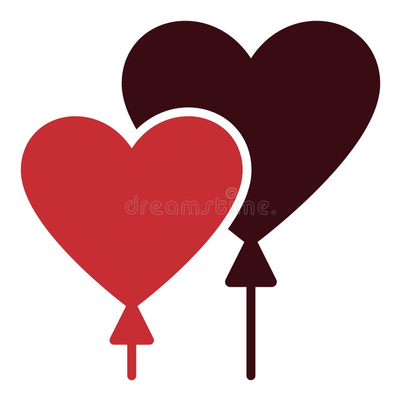 Heart Balloons Vector Love and Passionate Emotion Modern Symbol Stock ...