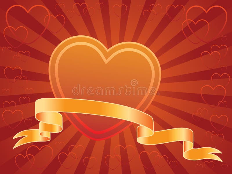 Heart and banner stock vector. Illustration of hearts - 2284888
