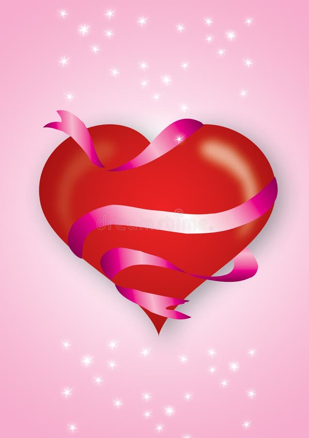 Heart and banner stock illustration. Illustration of valentine - 2376197