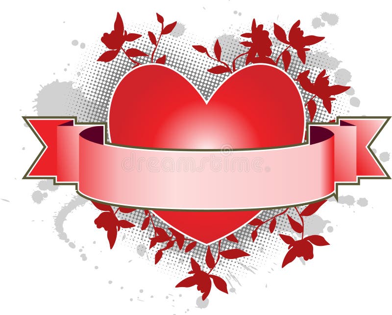 Heart banner background stock vector. Illustration of banner - 4790224