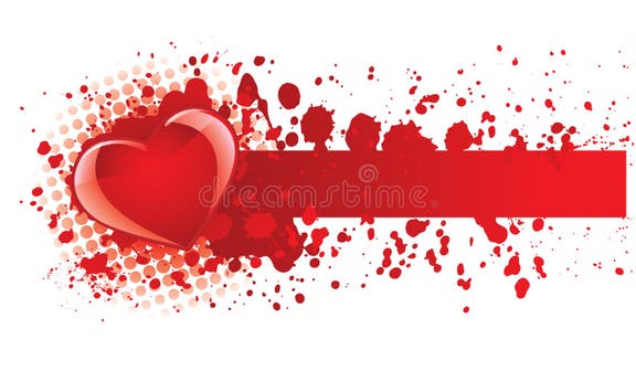 Heart banner stock vector. Illustration of heart, vector - 7796189