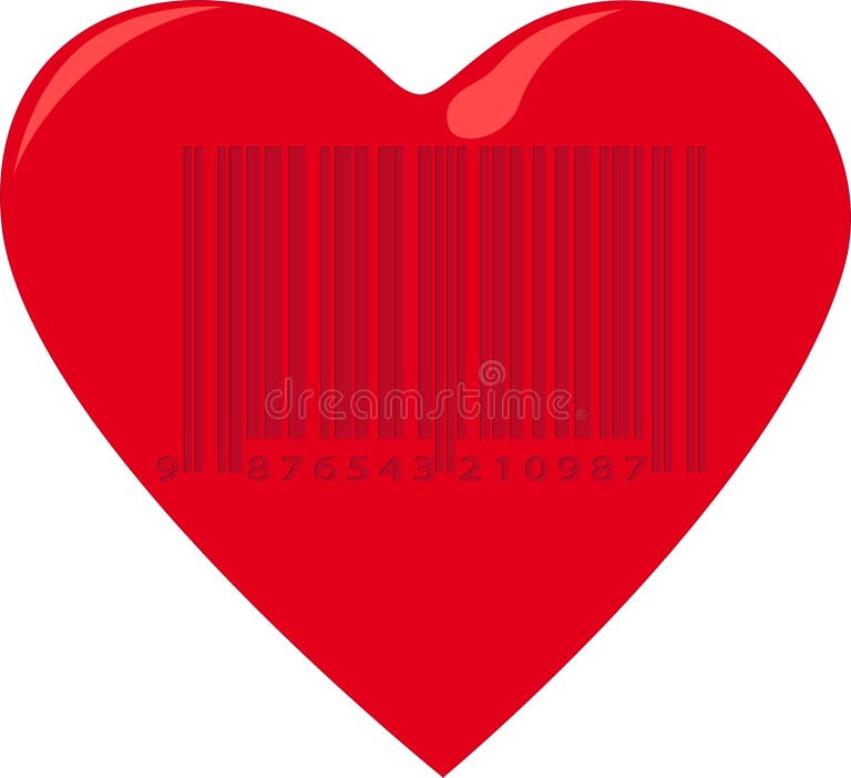 Barcode Heart Stock Illustrations – 557 Barcode Heart Stock ...