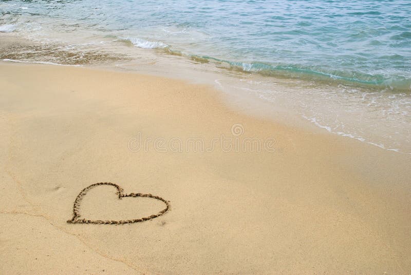 Heart in the beach stock photo. Image of nature, sand - 8183030