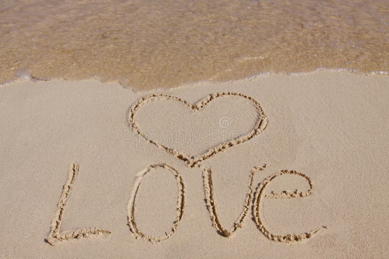 Heart on the beach. stock photo. Image of romantic, couple - 41086634