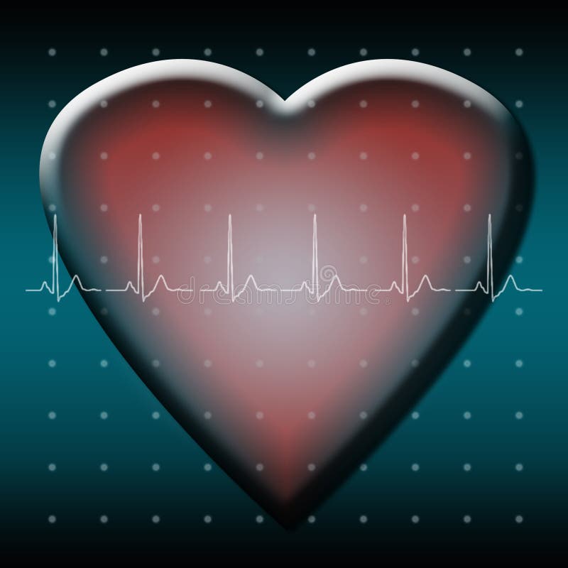 Heart beat stock illustration. Illustration of cardiograph - 10605108