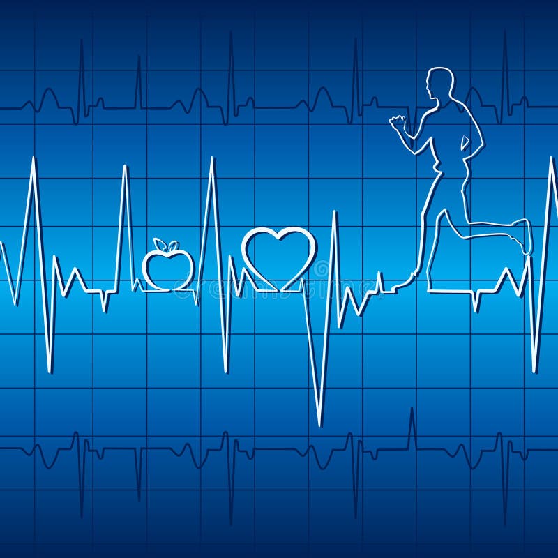 Healthy Heartbeat Vector Illustration Stock Vector - Illustration of ...