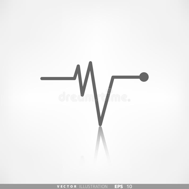 Heart Beat Cardiogramm. Pulse Icon. Stock Vector - Illustration of ...