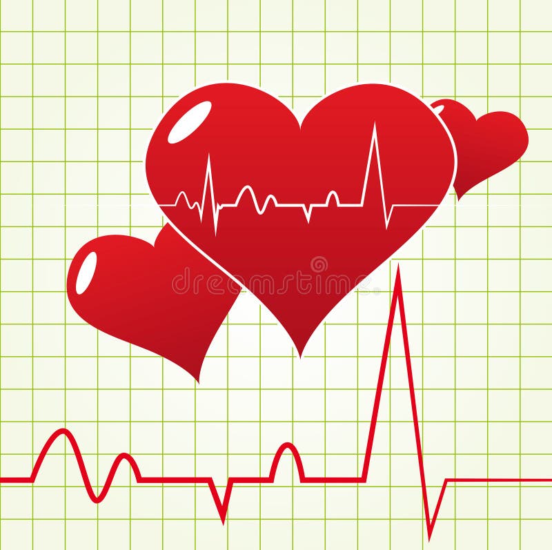 Shaking Heart beat stock illustration. Illustration of analyze - 1887752