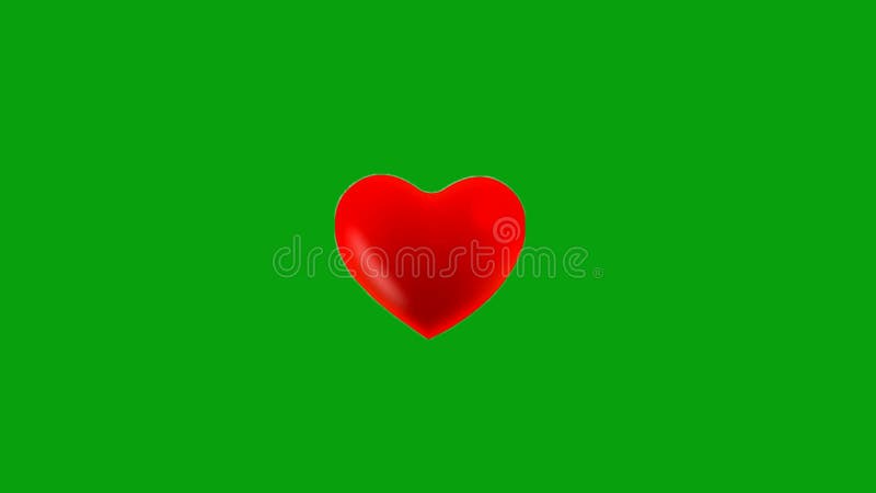 Heart Effect on Green Screen Stock Footage - Video of abstract, effect ...