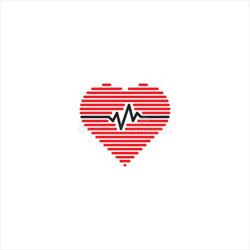 Heart Beat, Love Pulse. Vector Logo Icon Template Stock Vector ...