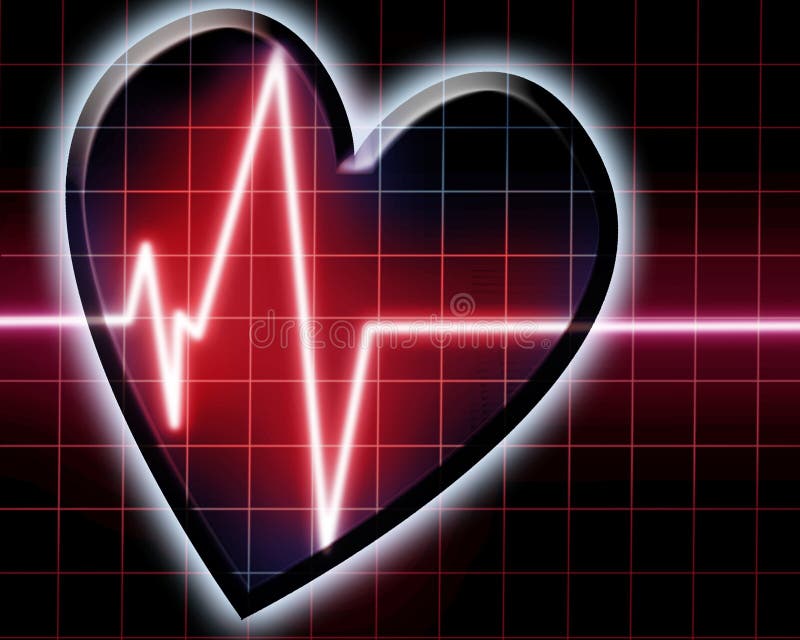 Heart beat on monitor stock illustration. Illustration of clinic - 2856611