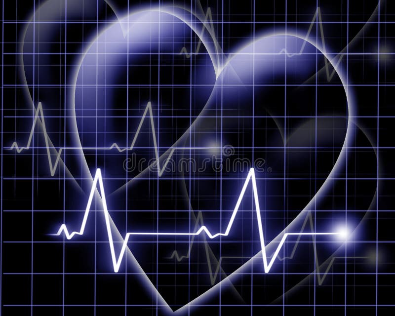Heart beat on a monitor stock illustration. Illustration of hospital ...