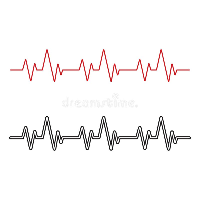 Heart Beat Pulse Line Hospital Vector Stock Vector - Illustration of ...