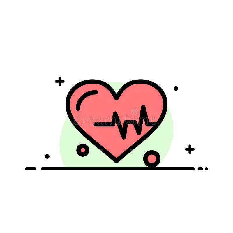 Heart, Beat, Science Business Flat Line Filled Icon Vector Banner ...