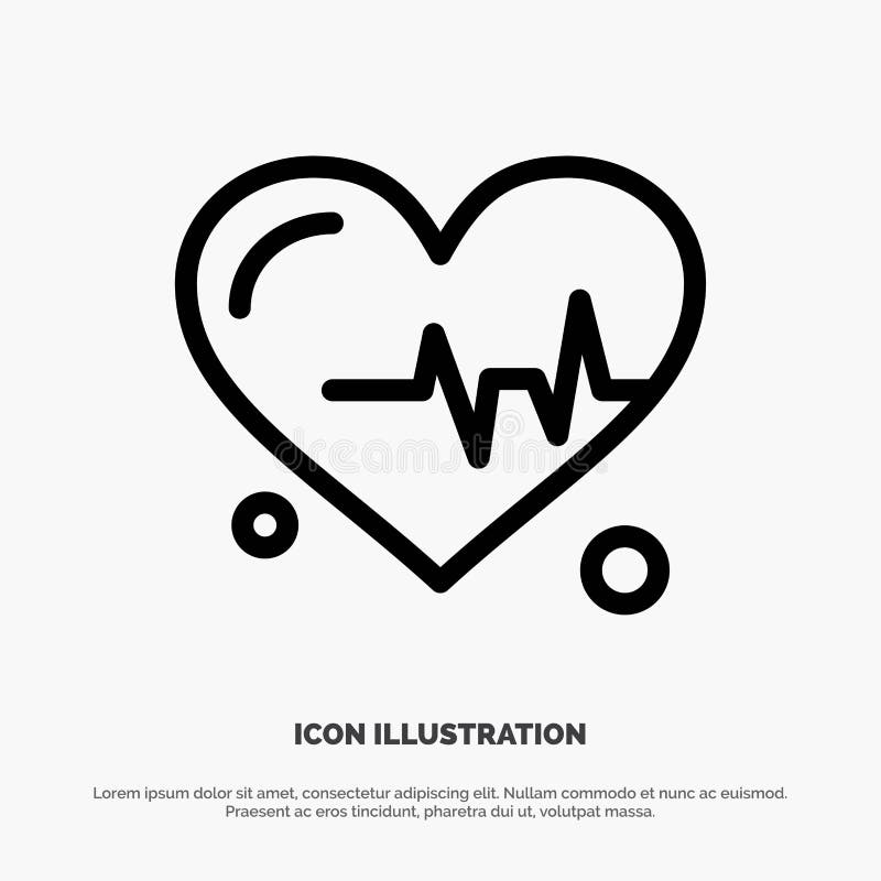 Heart, Beat, Science Line Icon Vector Stock Vector - Illustration of ...