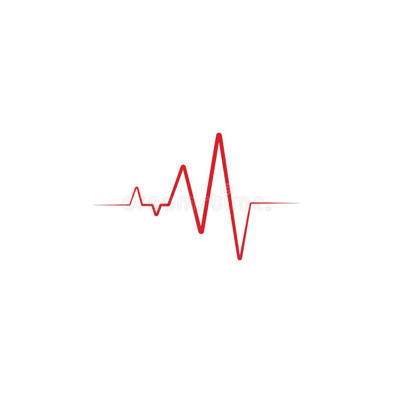 Heart Beat Vector Template Image Stock Vector - Illustration of ...