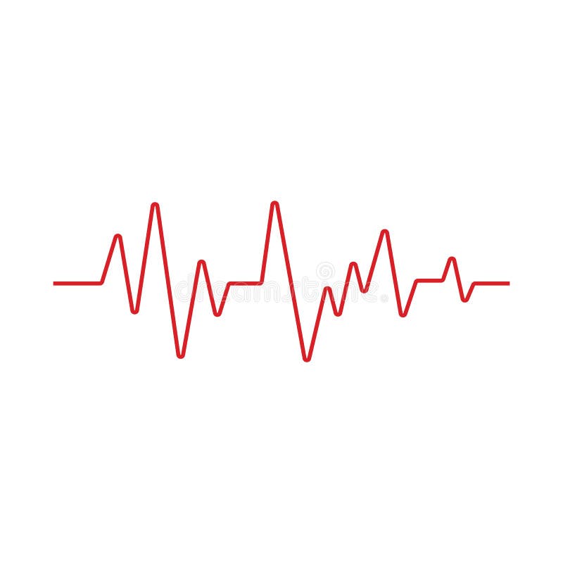 Heart Beat Vector Template Image Stock Vector - Illustration of ...