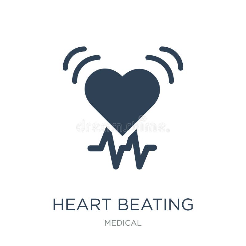 Heart Beating Icon in Trendy Design Style. Heart Beating Icon Isolated ...