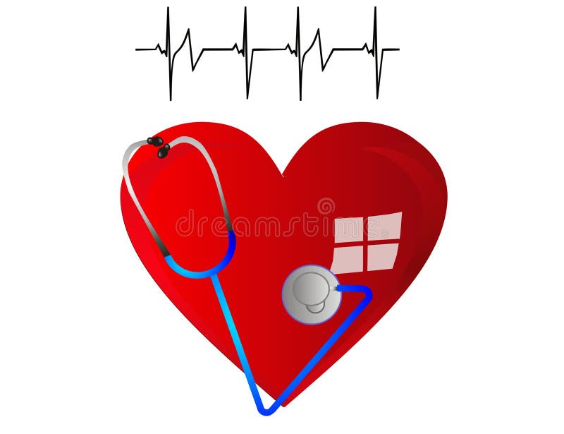Heart Beating a Stong Beat, of Life Stock Vector - Illustration of ...