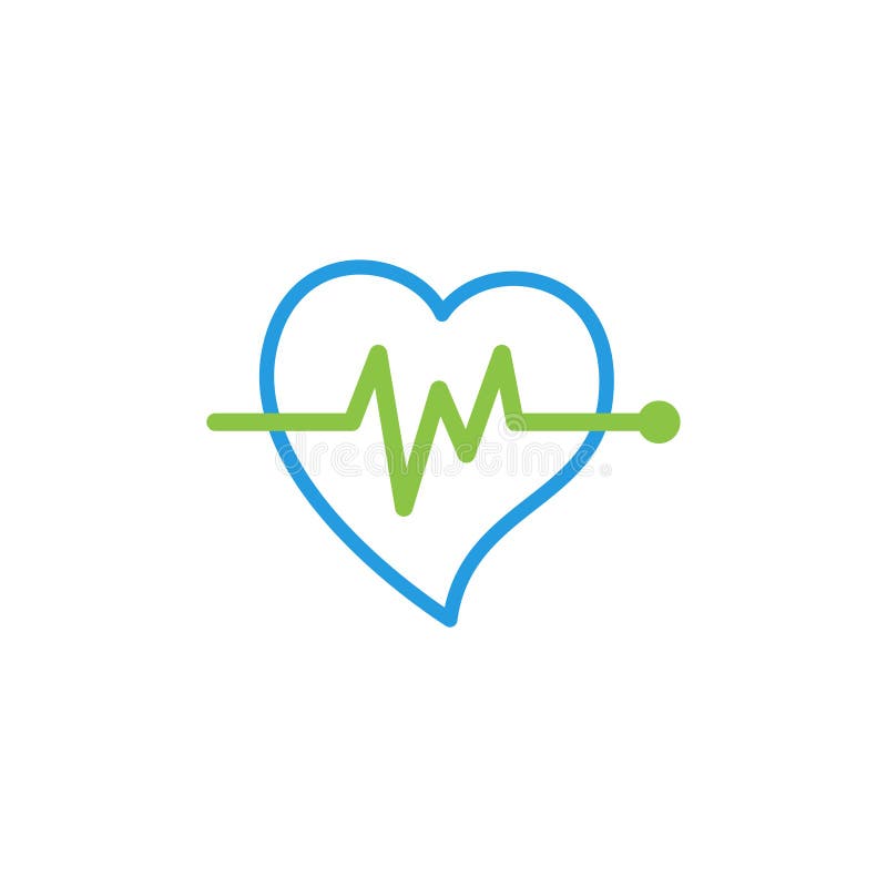 Pulse Line Vector Icon Logo Design Combination with Hospital Plus Sign ...