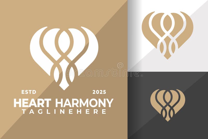 Heart Beauty Harmony Logo Icon Vector Design Illustration Stock Vector - Illustration of ...