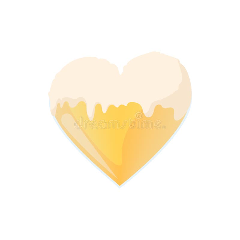 Heart with Beer stock vector. Illustration of celebrations - 72946098