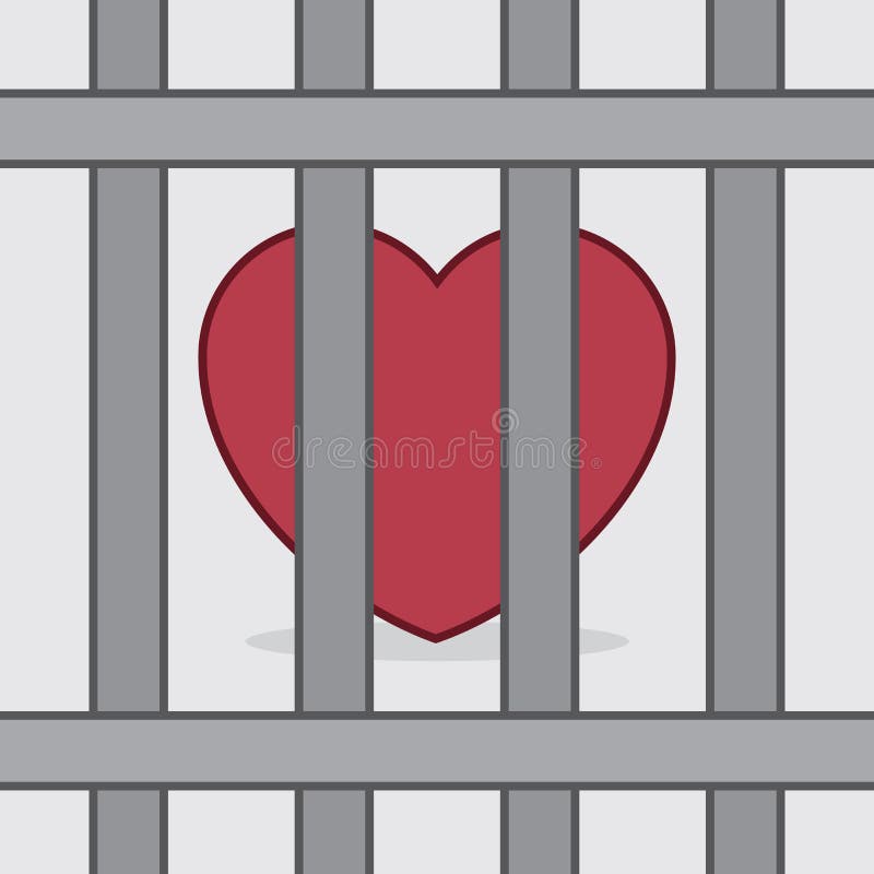 Love behind bars stock illustration. Illustration of captive - 11576556