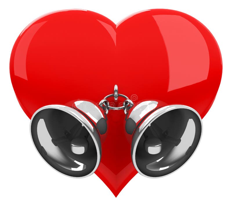 Heart bells stock illustration. Illustration of marry - 48778206