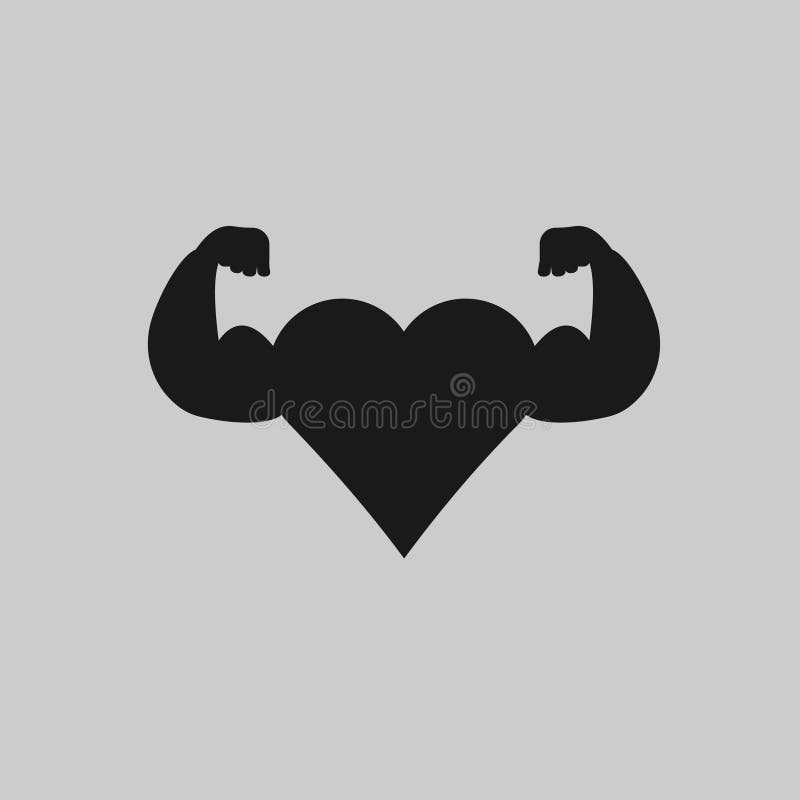 Biceps Heart Bodybuilder. Main Muscle of Athlete Stock Vector ...