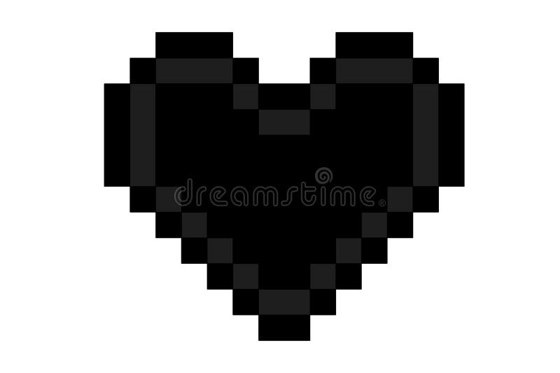 Heart stock illustration. Illustration of pixel, white - 129608372