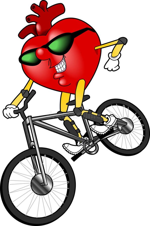 Heart_bike stock vector. Illustration of exercise, mountain - 2631010
